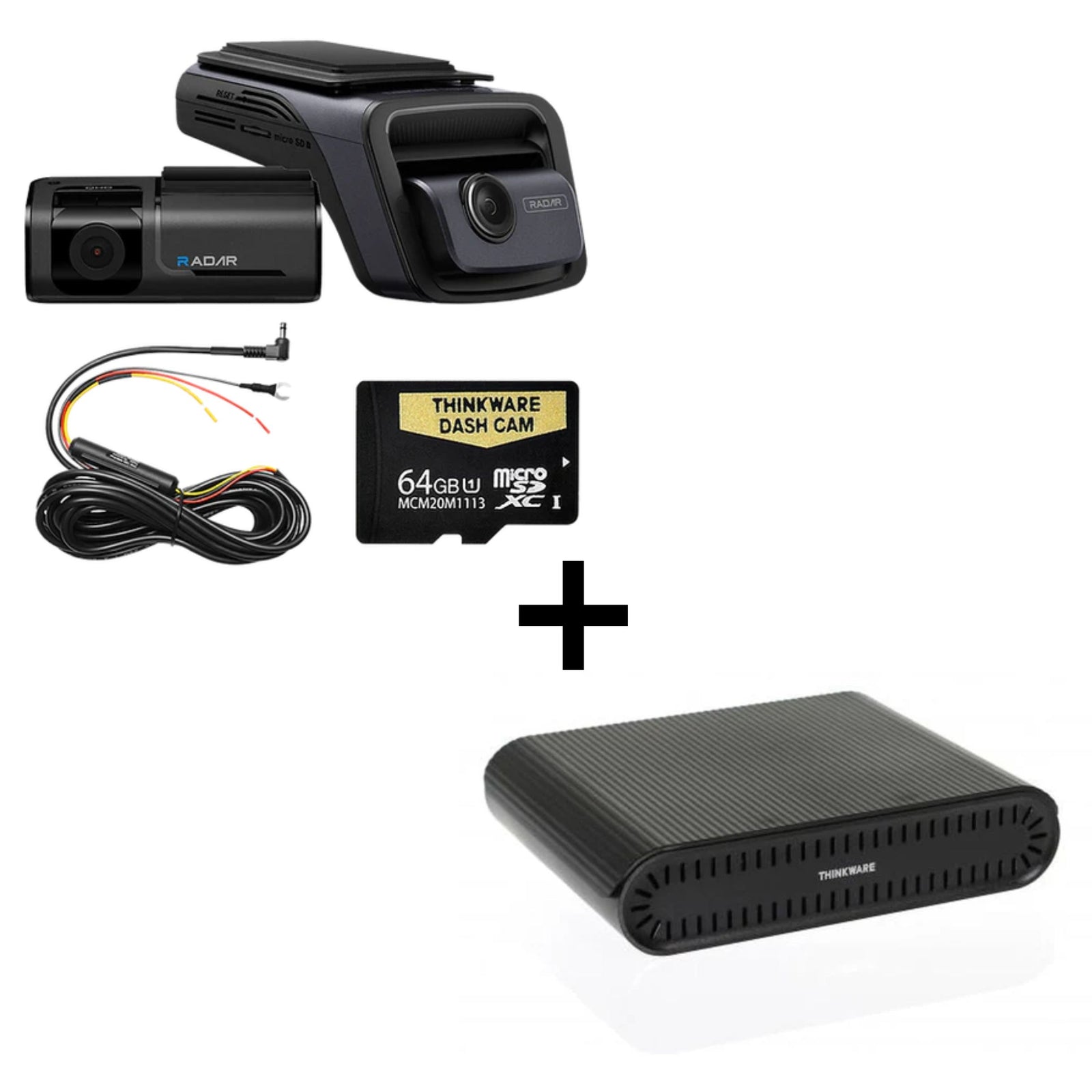 Thinkware Bundle U3000D 4K UHD + 2K QHD Rear - 64gb + iVoltmn battery